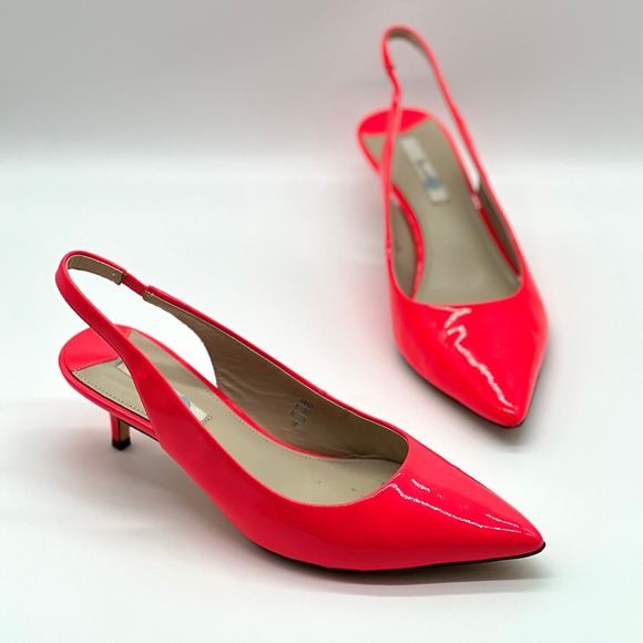 Boden | Shoes | Boden Shoes Womens 75 Neon Coral Patent Leather Pointy ...